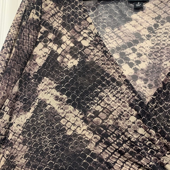torrid | Tops | Snake Skin Sheer Long Sleeve Top | Poshmark